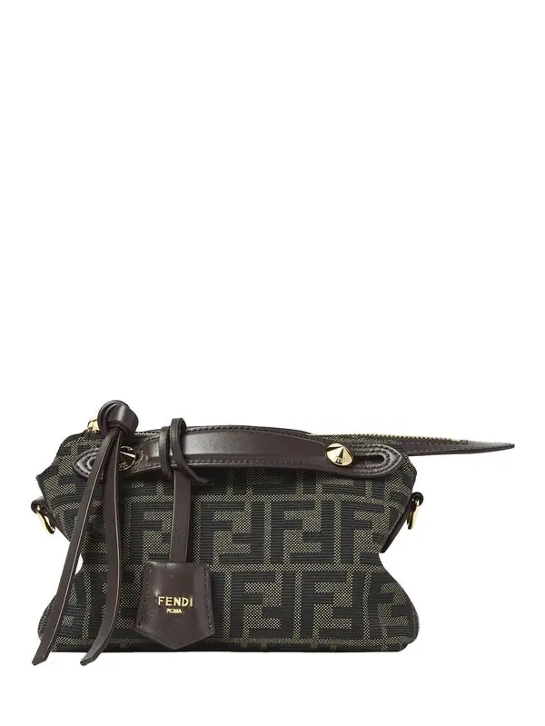 Fendi Ff Zucca Jacquard And Leather Mini Bag - [brown]